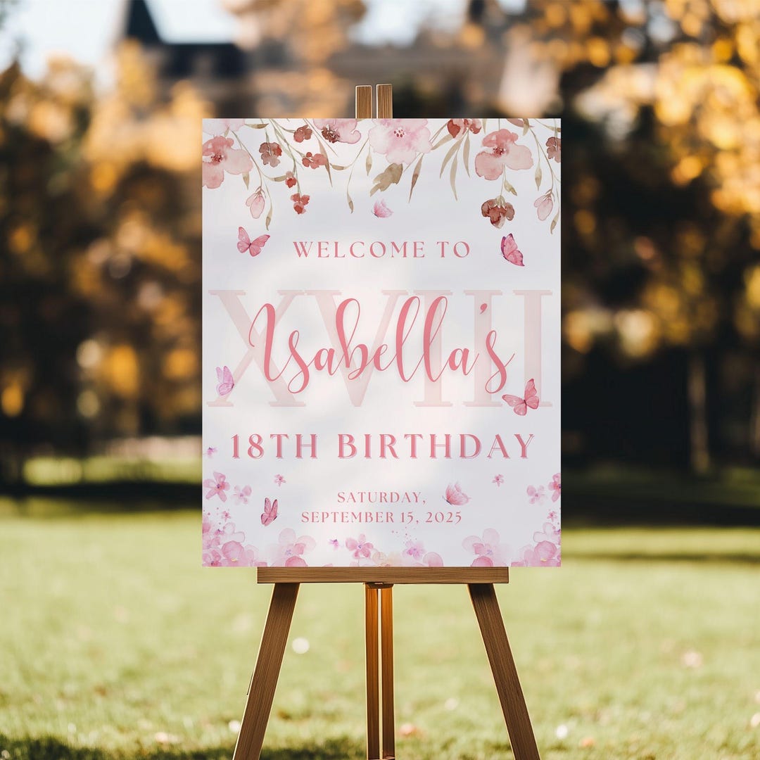 18th Birthday Acrylic Welcome Sign, Eighteenth Birthday Welcome Sign ...