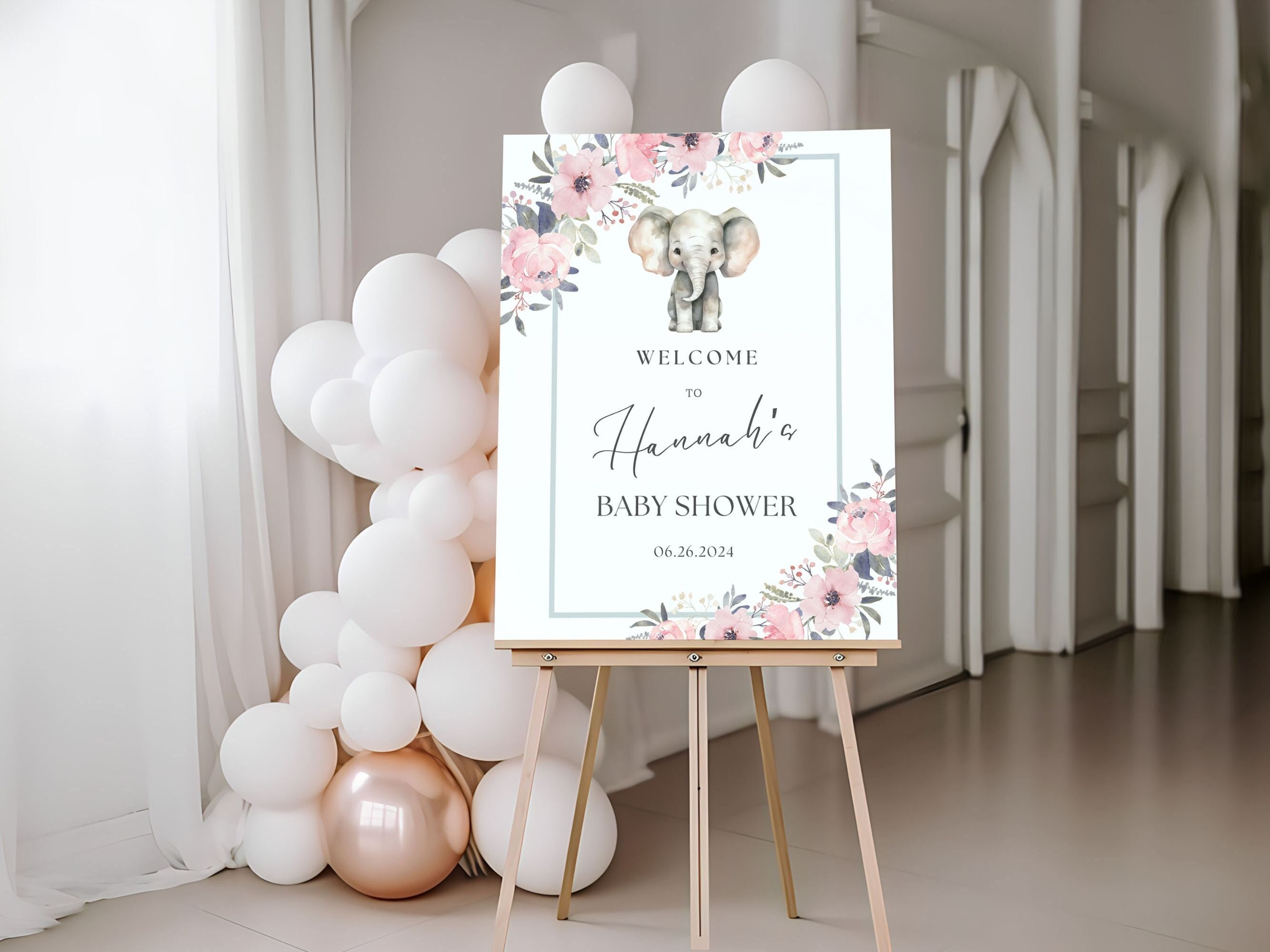 Personalized Baby Shower Welcome Sign, Custom Baby Shower Acrylic Sign ...