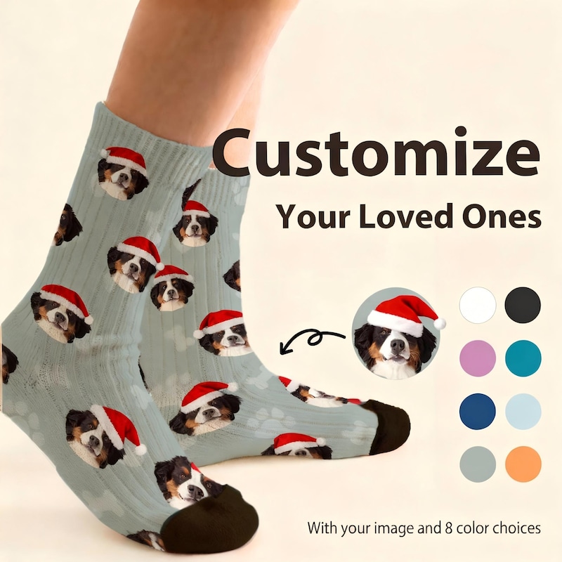 Thick Socks With Dog Face - Etsy