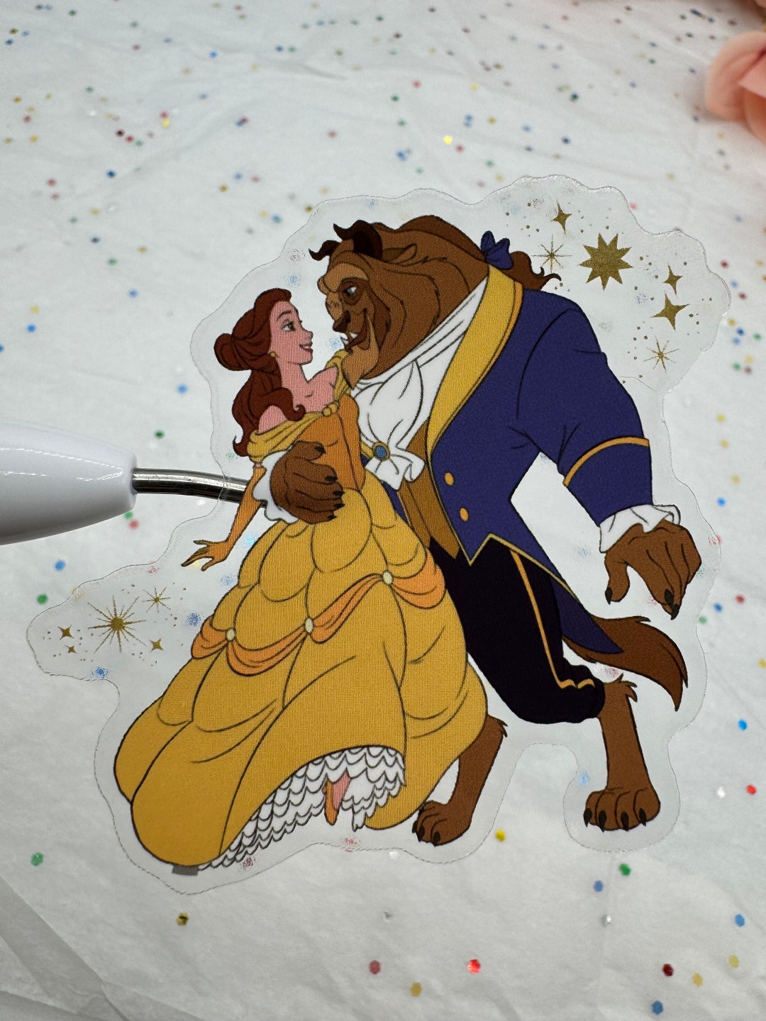 Beauty and the Beast Dancing Stickers - Etsy