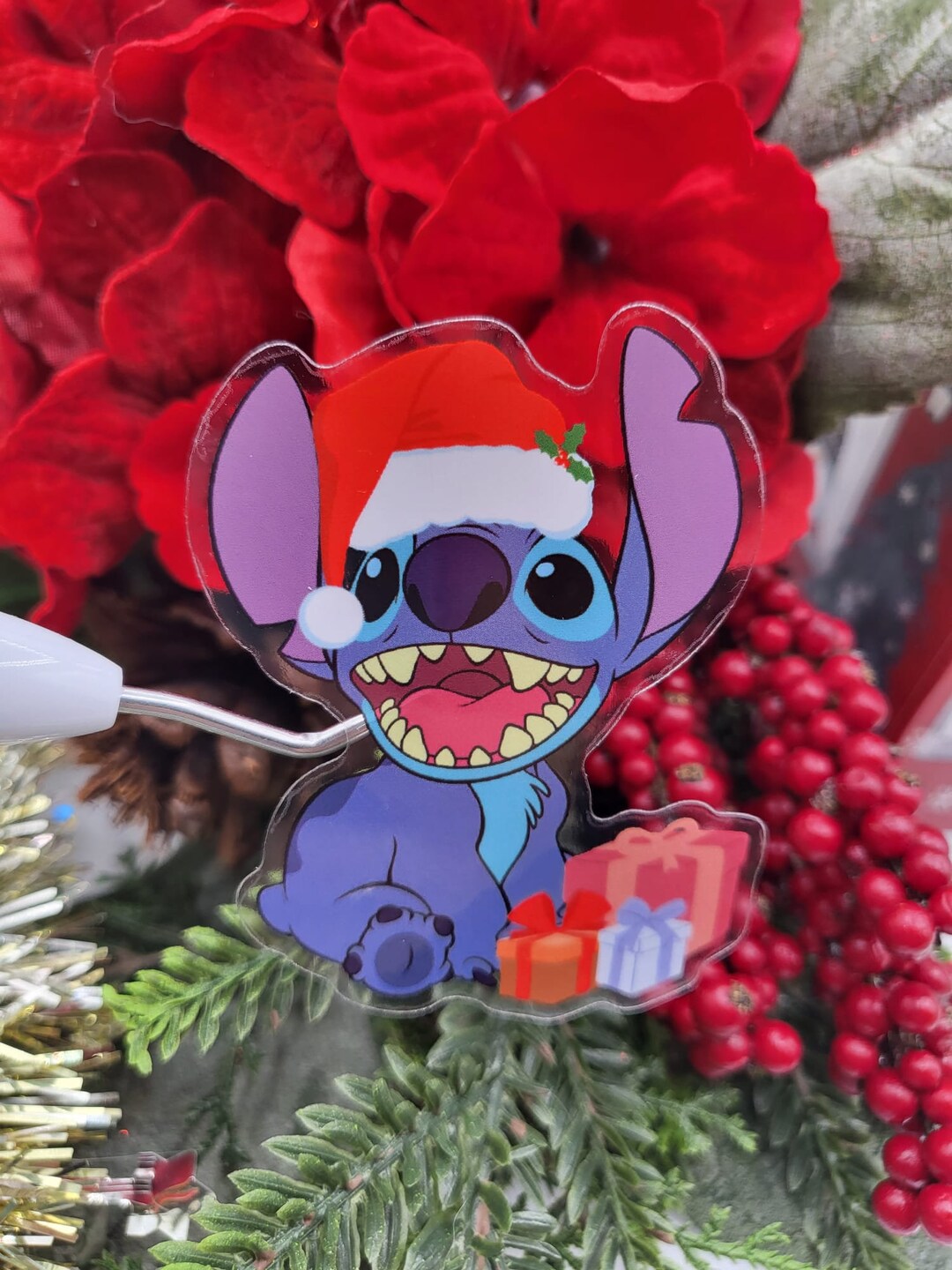 Stitch Christmas Sticker - Etsy