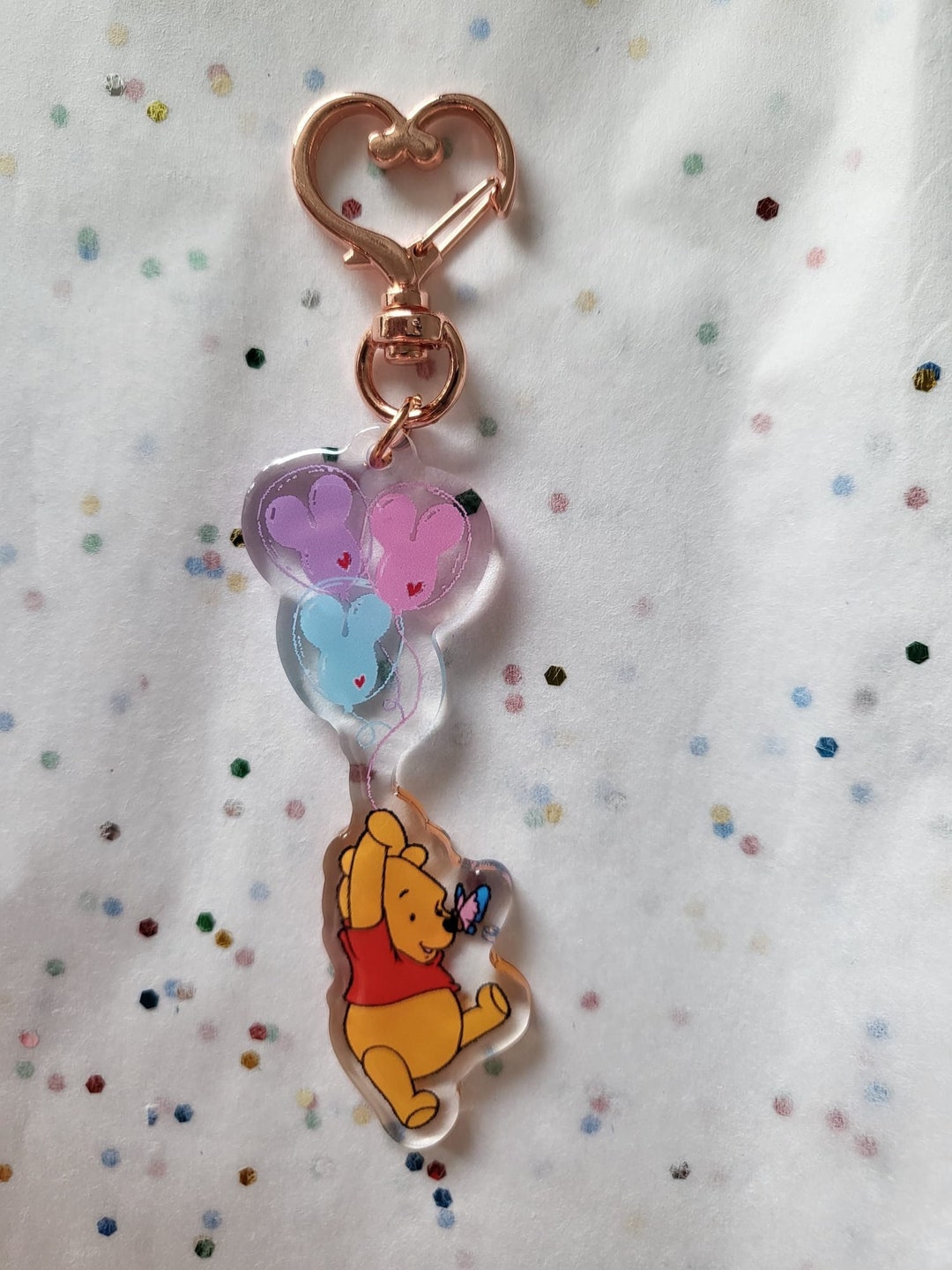 Winnie the Pooh Epoxy Keychain, Disney Keychain - Etsy