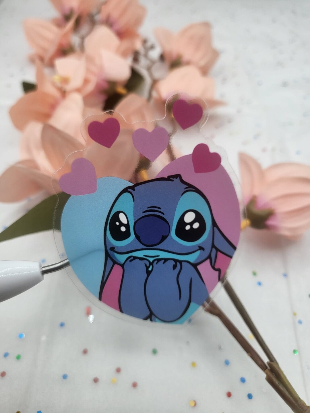 Stitch Heart Sticker - Etsy