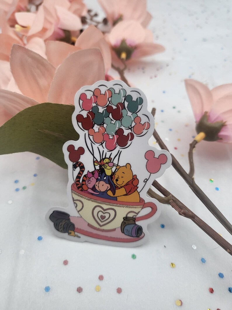 Winnie the Pooh Teacup Sticker - Etsy