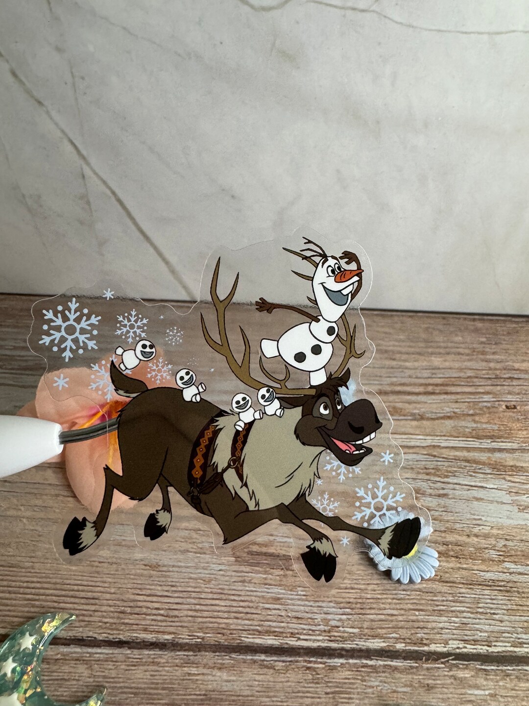 Sven and Olaf Transparent Sticker - Etsy