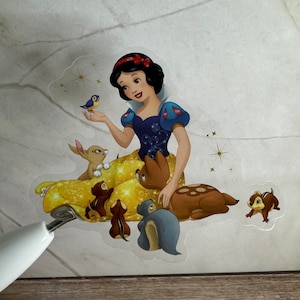 Snow White Transparent Disney Sticker - Etsy