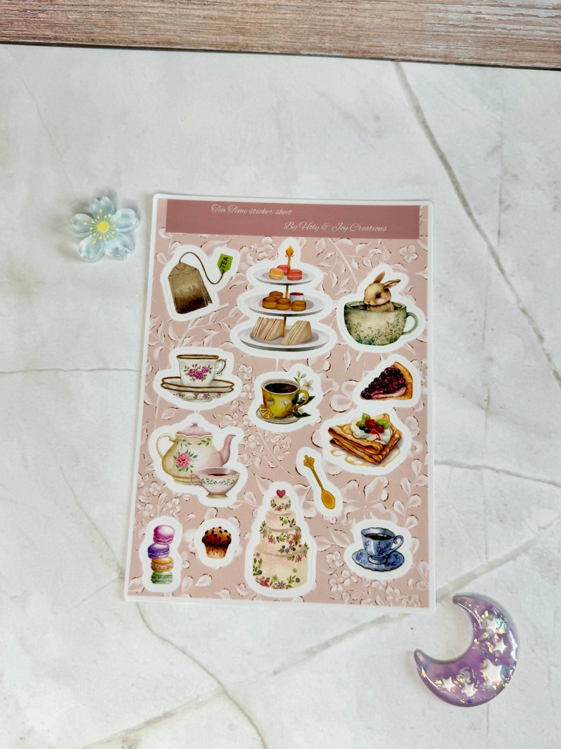 Tea Time Sticker Sheet - Etsy