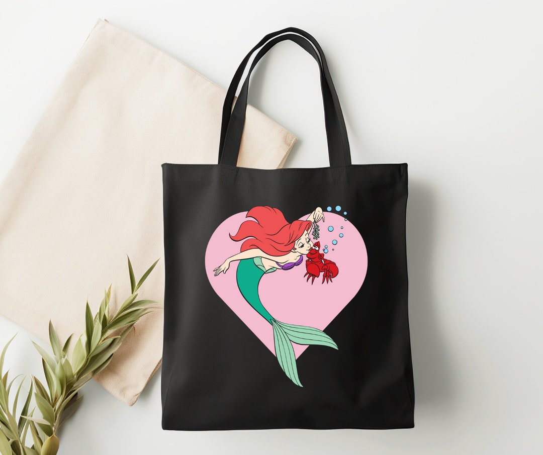 Disney Little Mermaid Tote Bag Ariel/canvas Tote Bag/canadian-made Tote ...