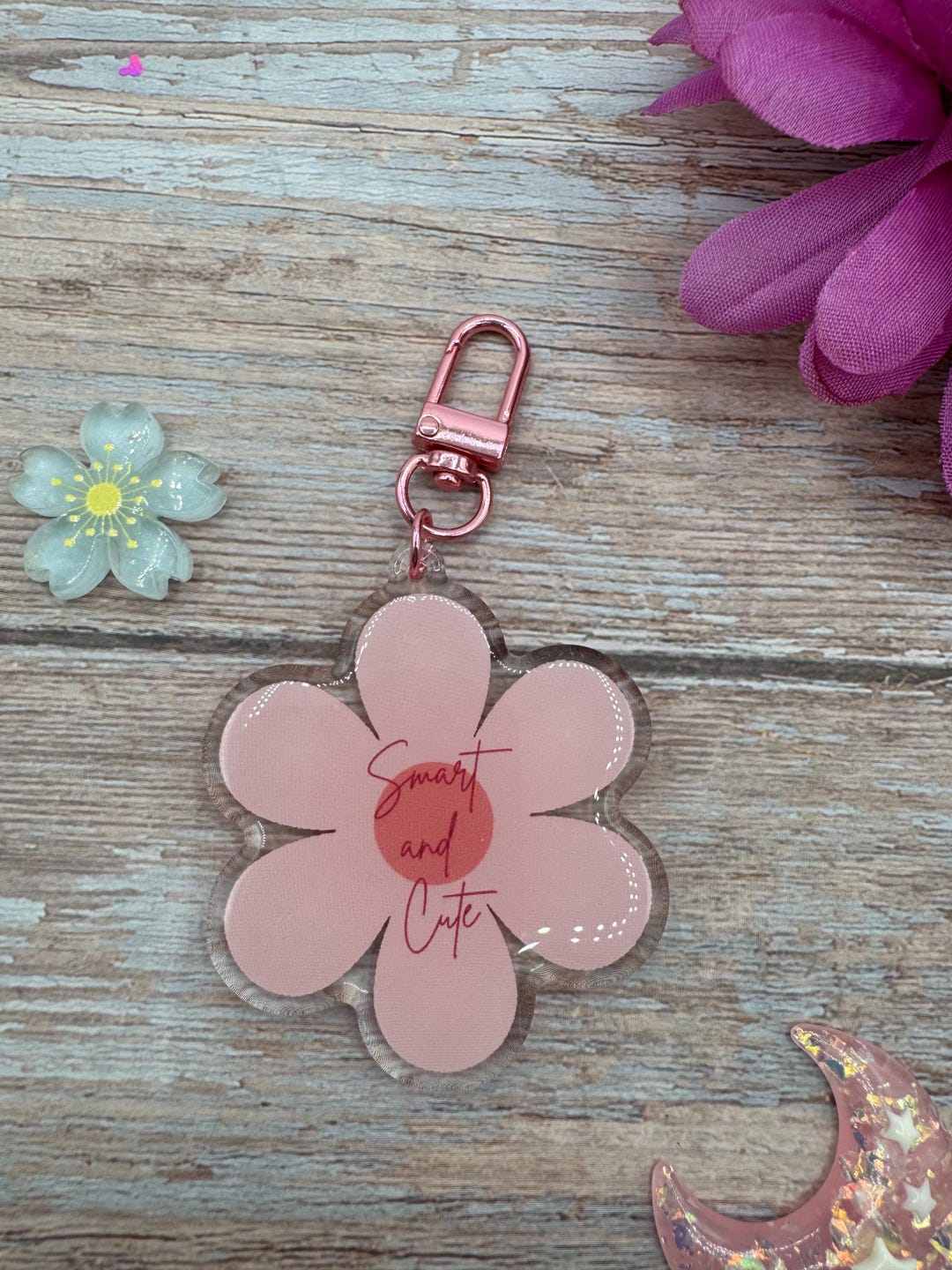 Smart and Cute Epoxy Keychain - Etsy