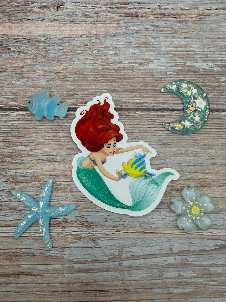 Ariel and Flounder Sticker - Etsy