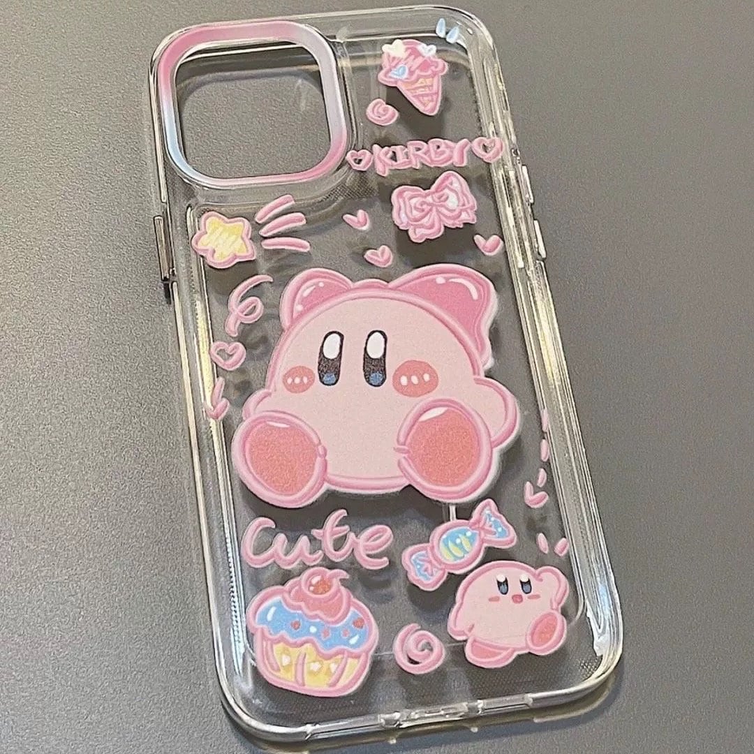 Kirby/kuromi Protective Clear Case iPhone 15/14/13/12 Plus Pro Promax ...