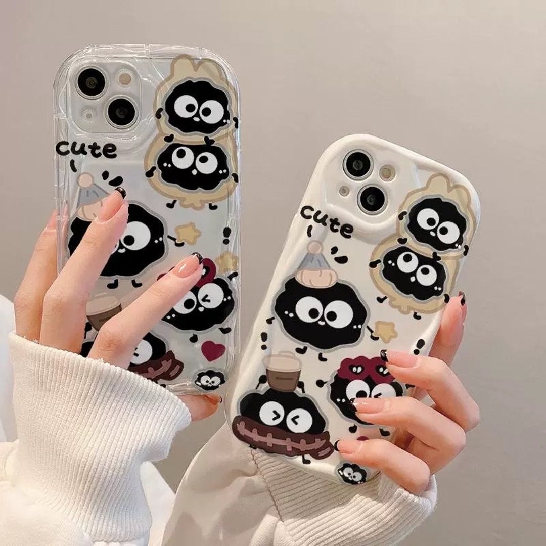 Cute Cartoon Transparent Handphone Protective Case iPhone 15/14/13/12 ...