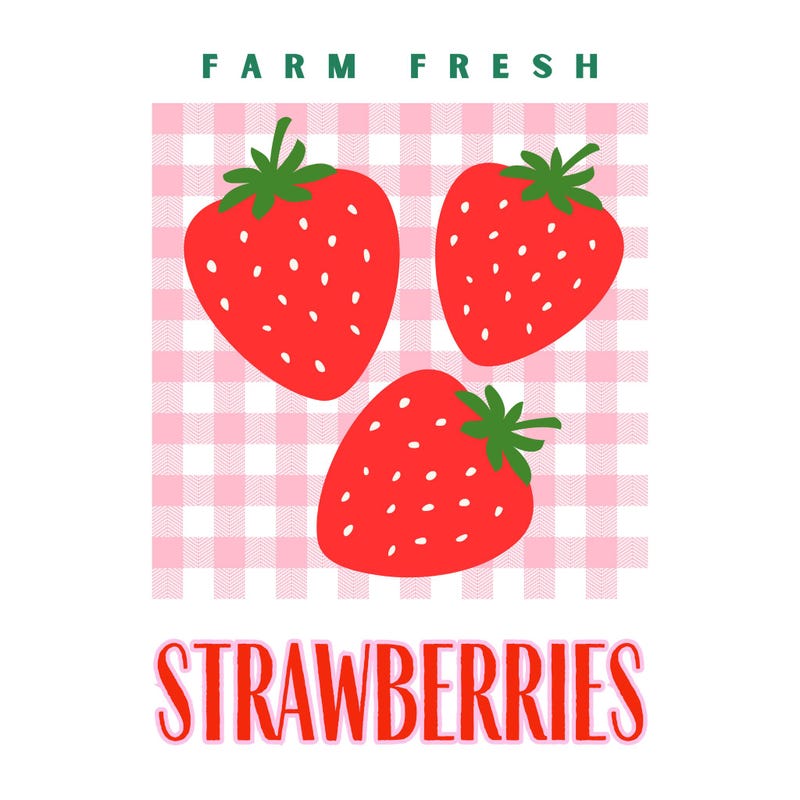 Strawberry Farm Sign - Etsy