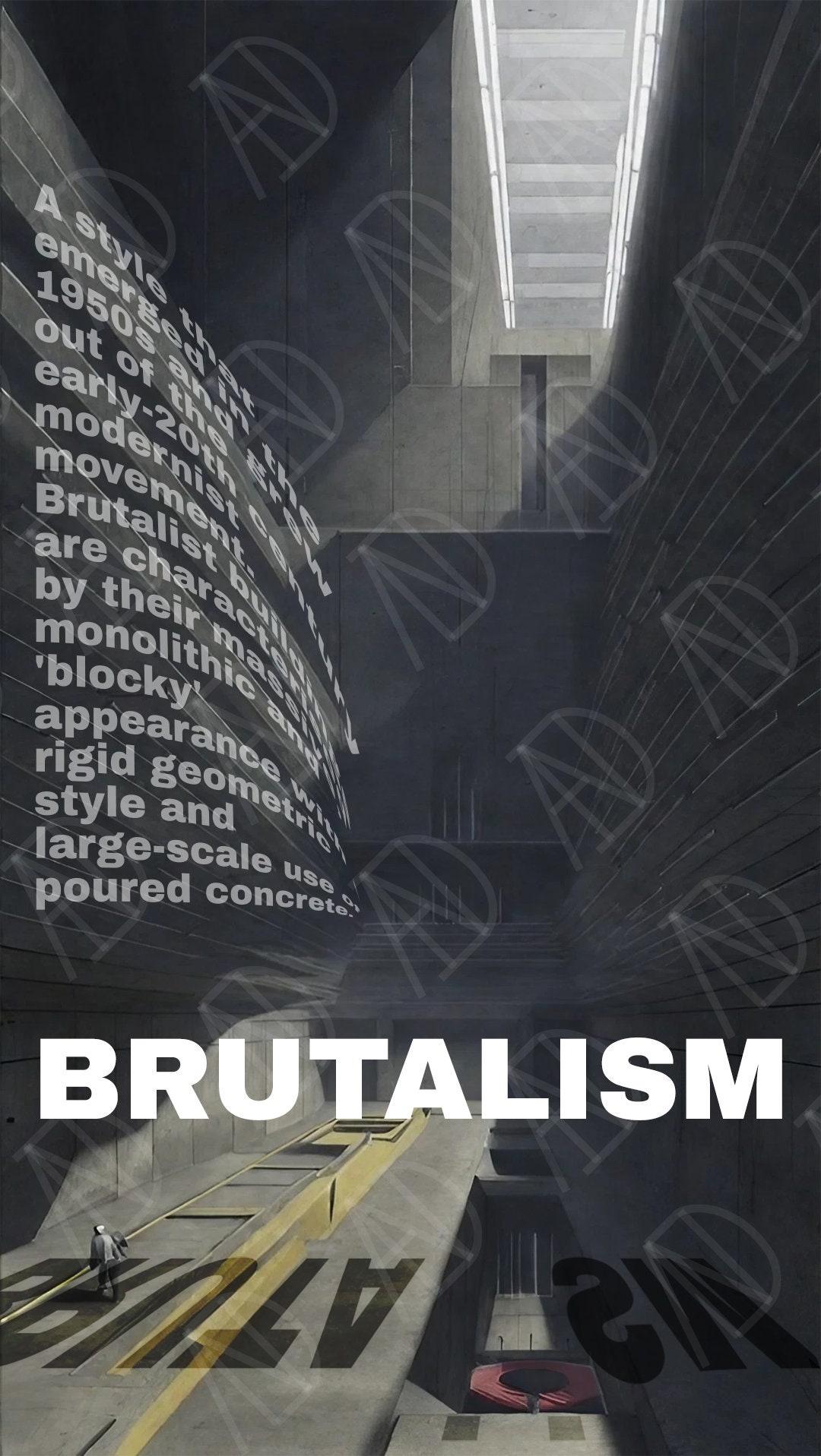 Architecture Brutalism Poster PNG and PDF - Etsy