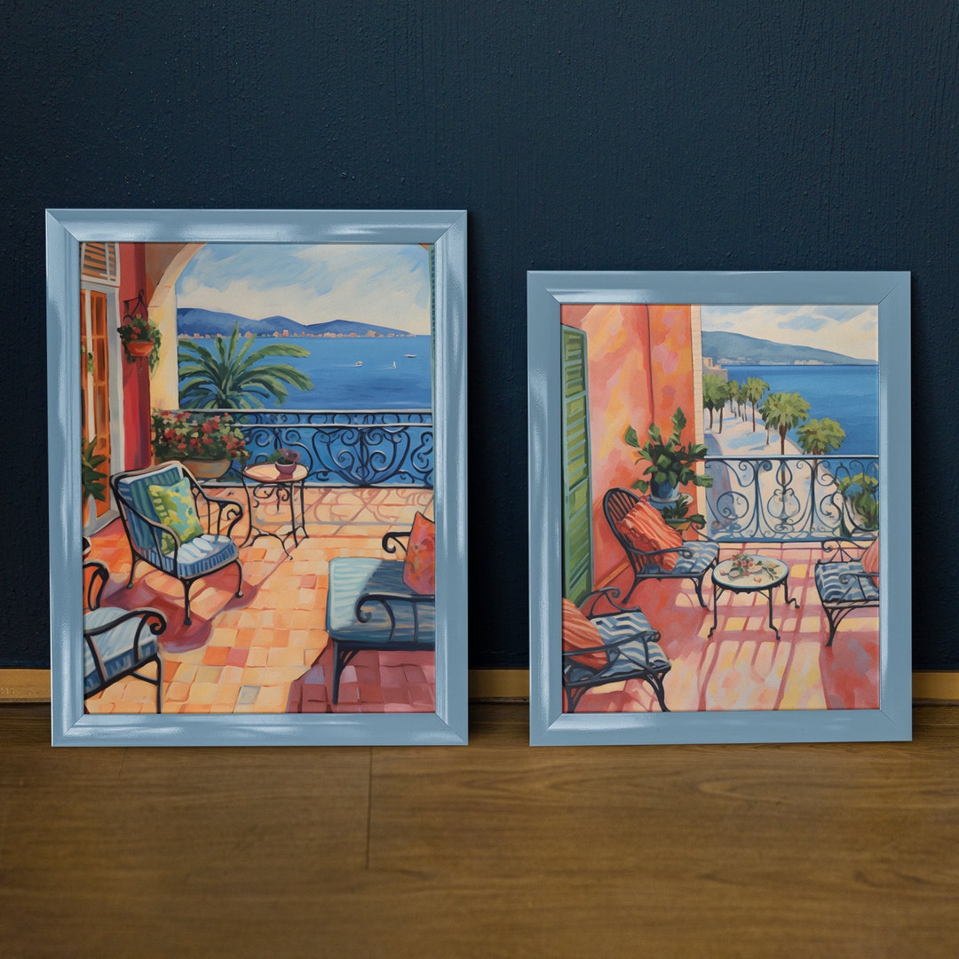 Beach View Gallery Wall Art Set of 2 Prints, Poster Printables, Instant ...