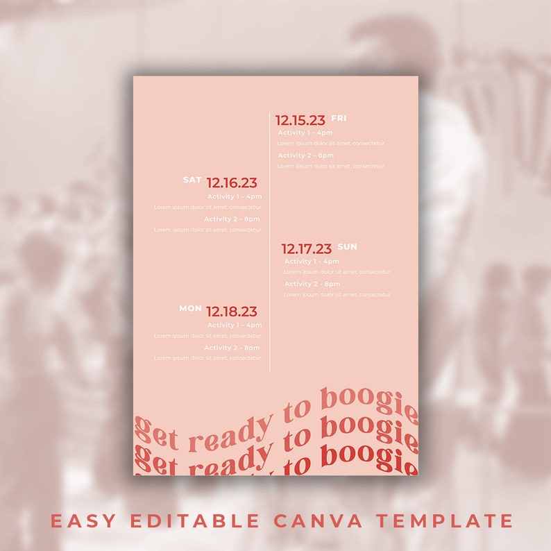 Soul Train Bach Bundle Canva Digital Download Templates With Itinerary ...