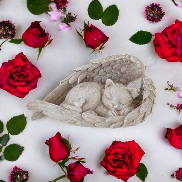 Angel Cat Statue - Etsy