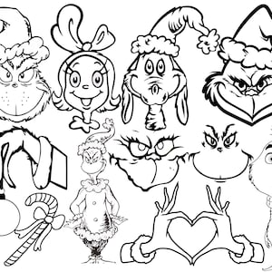 Grinch Face Svg Grinch Hand Grinch Svg Grinch Svg Bundle Grinch Png ...