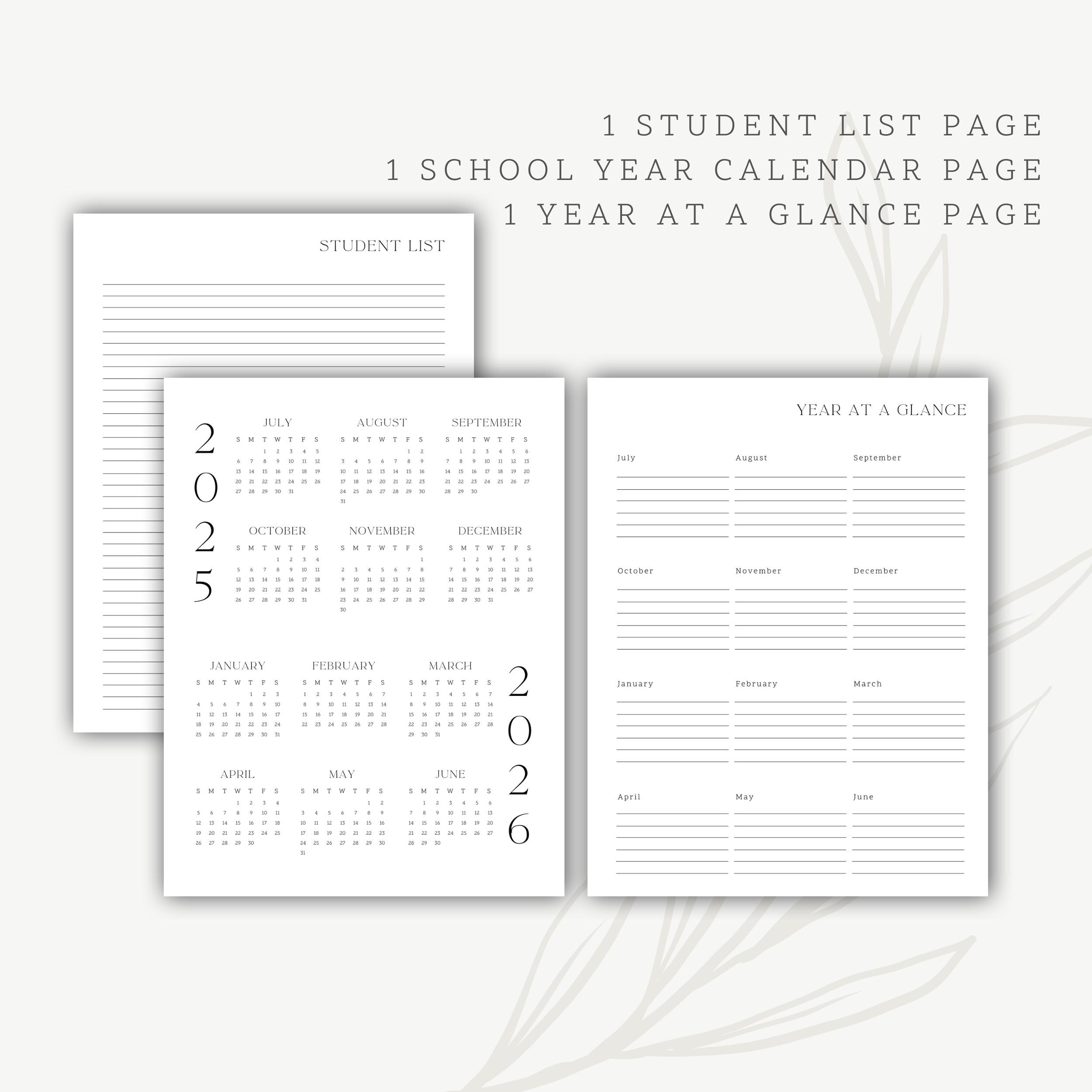 Printable Lesson Planner & Gradebook 2025-2026 | 7 Subject | Weekly ...