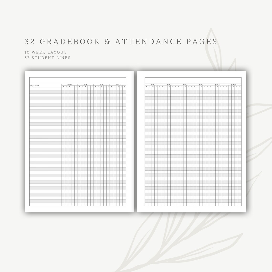 Printable Lesson Planner & Gradebook 2025-2026 | 7 Subject | Weekly ...