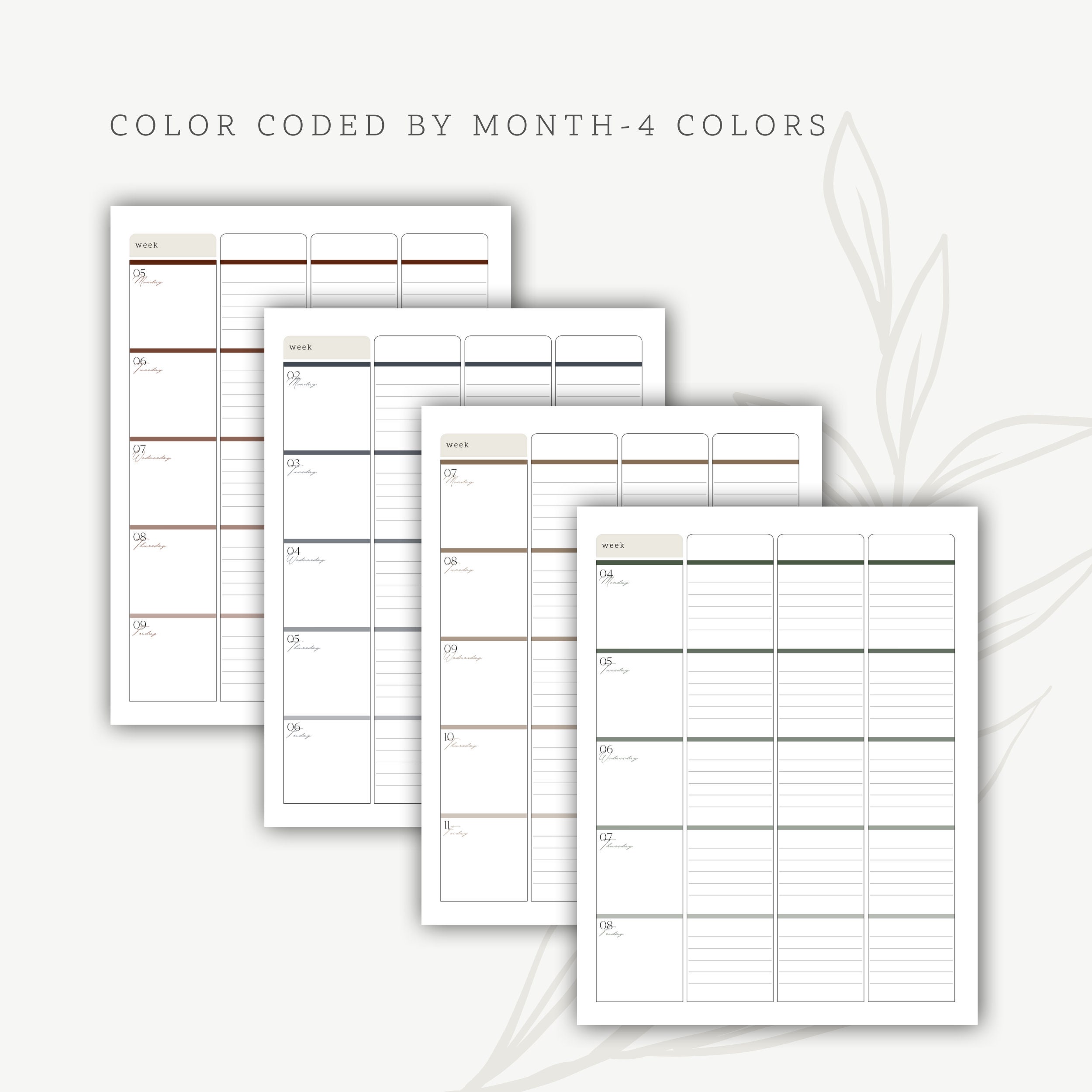 Printable Lesson Planner & Gradebook 2025-2026 | 7 Subject | Weekly ...