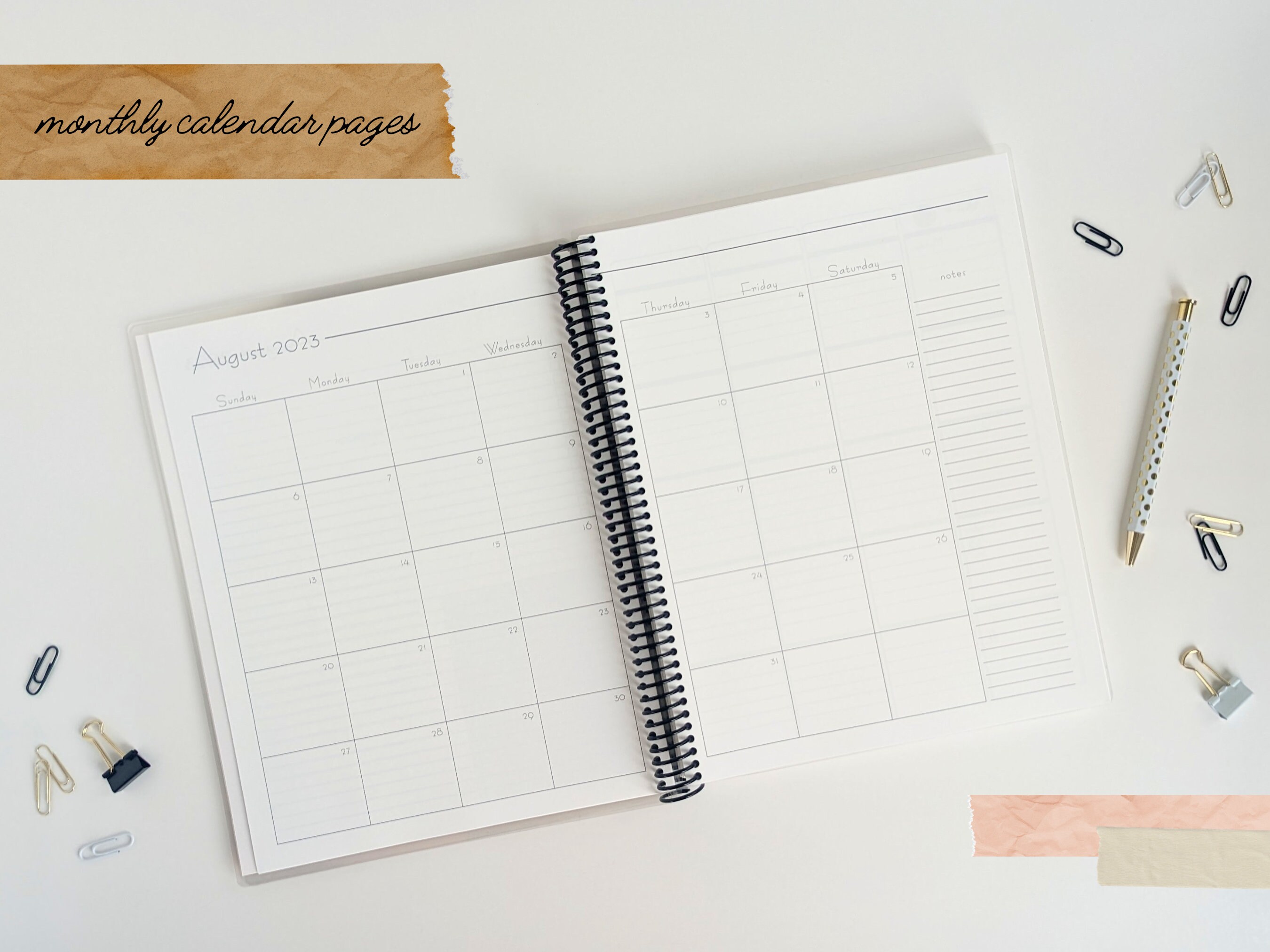 Notebook Cover Lesson Planner & Gradebook 2023-2024 Weekly - Etsy