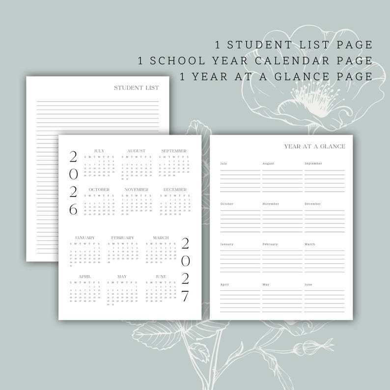 Printable Lesson Planner & Gradebook 2026-2027 | Vertical | Weekly ...