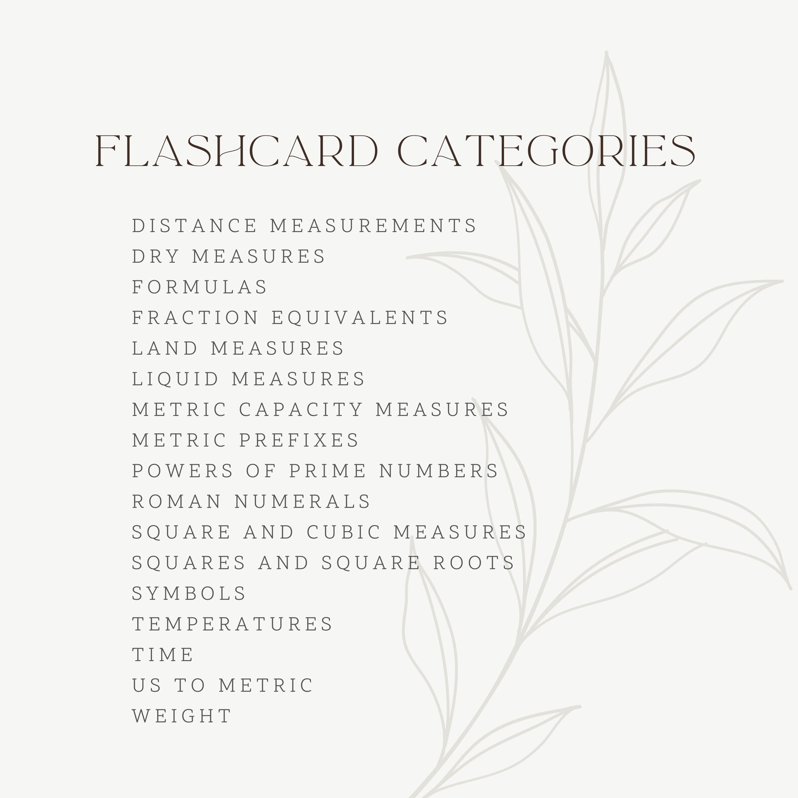Math Concept Flashcards | Printable | Math Drill | Formulas | Math ...