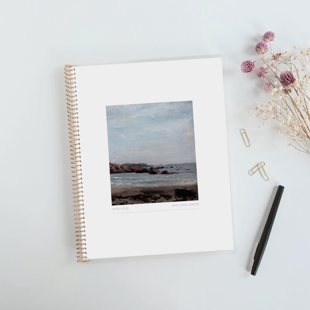Coastal Painting Lesson Planner & Gradebook 2025-2026 | Weekly Layout ...