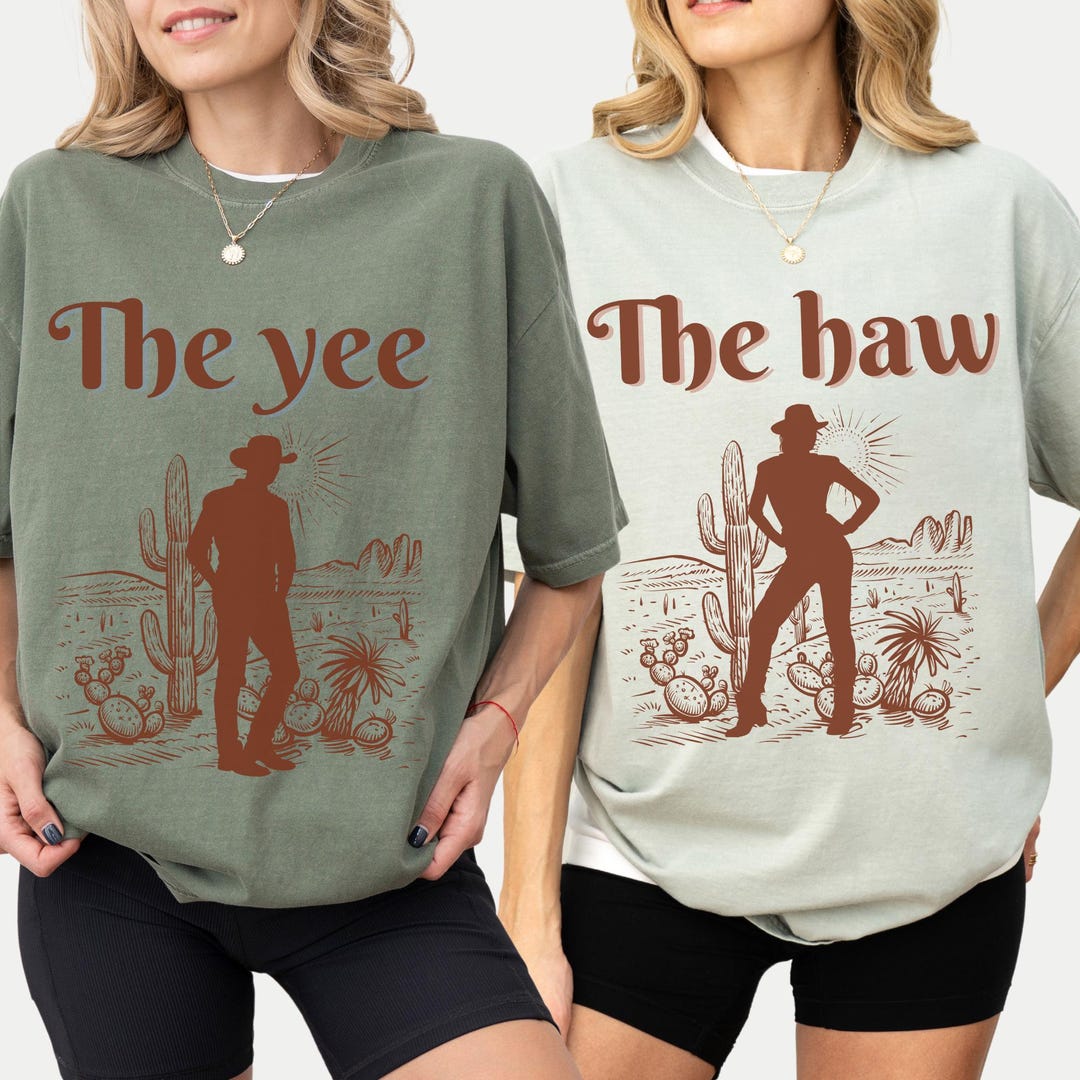 Yee Haw Shirt, Couples Western Shirt, Custom Couple Shirts, Matching ...