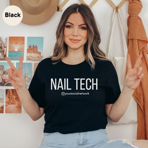 Custom Nail Tech Shirt, Nail Artist Personalized Sweatshirt, Nail ...