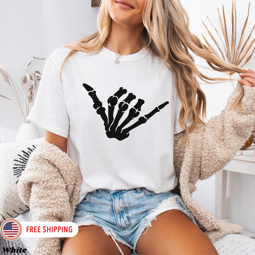 Skeleton Hand Shirt, Skeleton Shirt, Skeleton Halloween Shirt, Skeleton ...