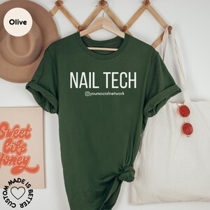 Custom Nail Tech Shirt, Nail Artist Personalized Sweatshirt, Nail ...