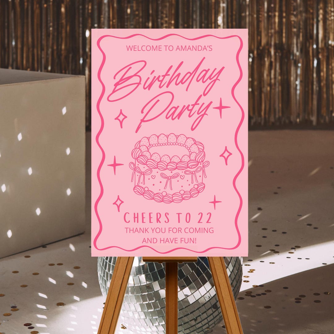 Custom Birthday Poster, Personalized Birthday Banner, Birthday Welcome ...