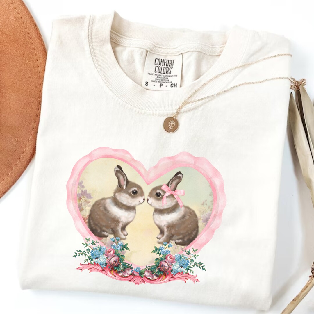 Rabbit Coquette Shirt, Coquette Tshirt, Coquette Sweatshirt, Cute Bunny ...