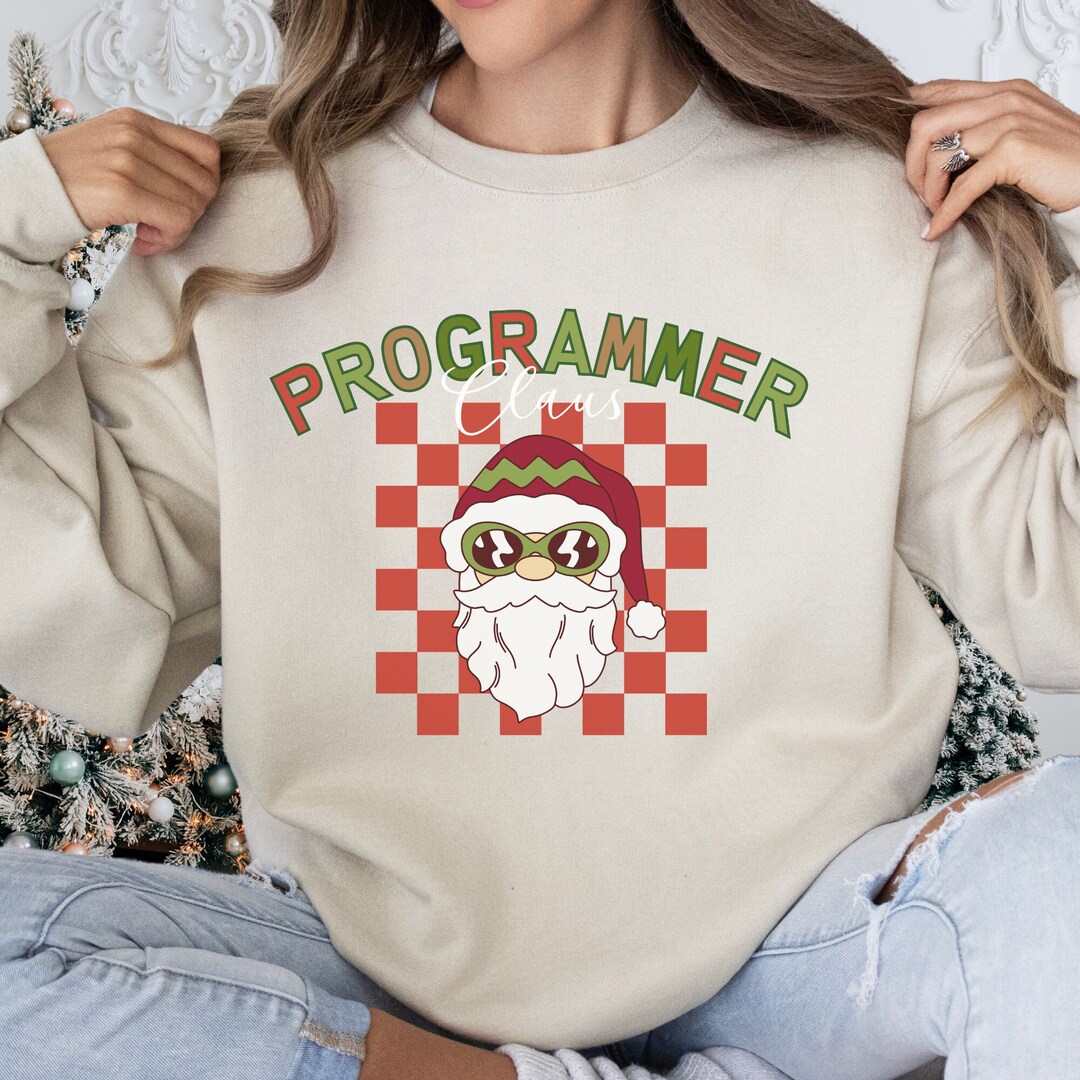Programmer Claus Sweatshirt Programmer Shirt Programmer - Etsy
