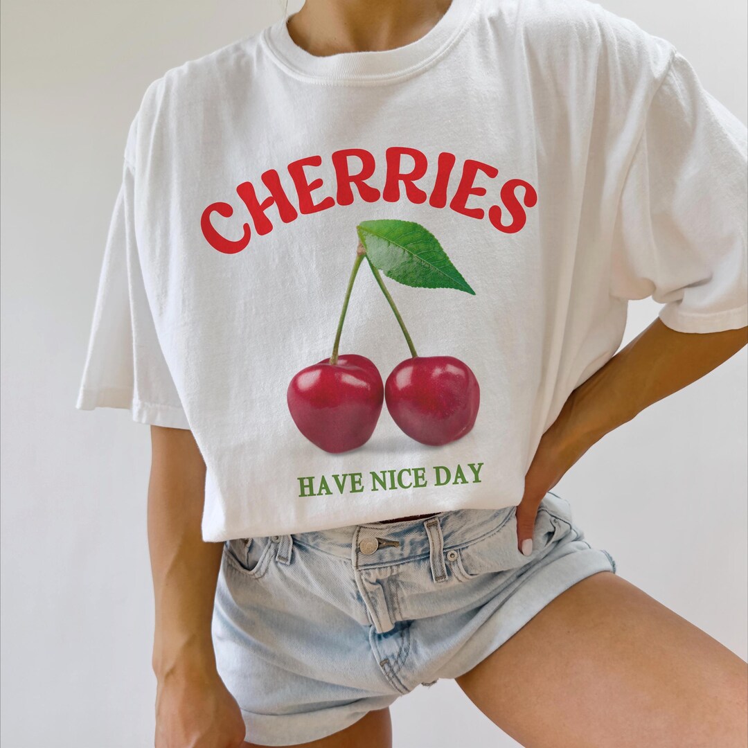 Boho Cherries Shirt, Vintage Cherry Shirt, Graphic Cherries T-shirt ...