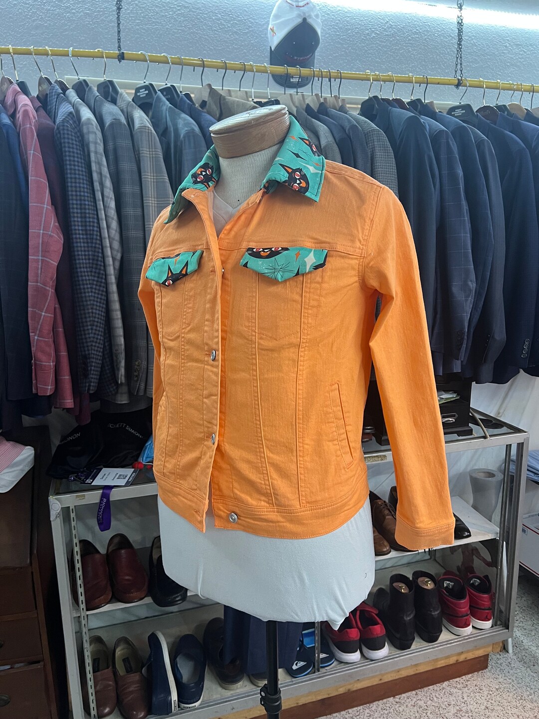 Handmade Halloween black Cat Fever Custom Embellished Jacket Size S - Etsy