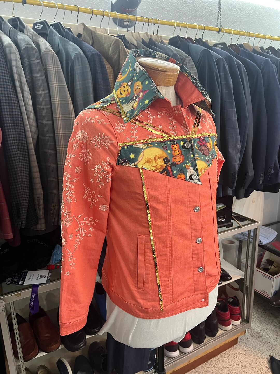 Handmade two Moons Retro Halloween Icon Jacket Size L - Etsy