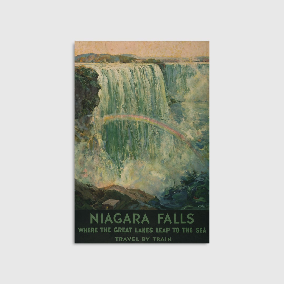 Niagara Falls Vintage Poster Digital Travel Decor Wall Art - Etsy