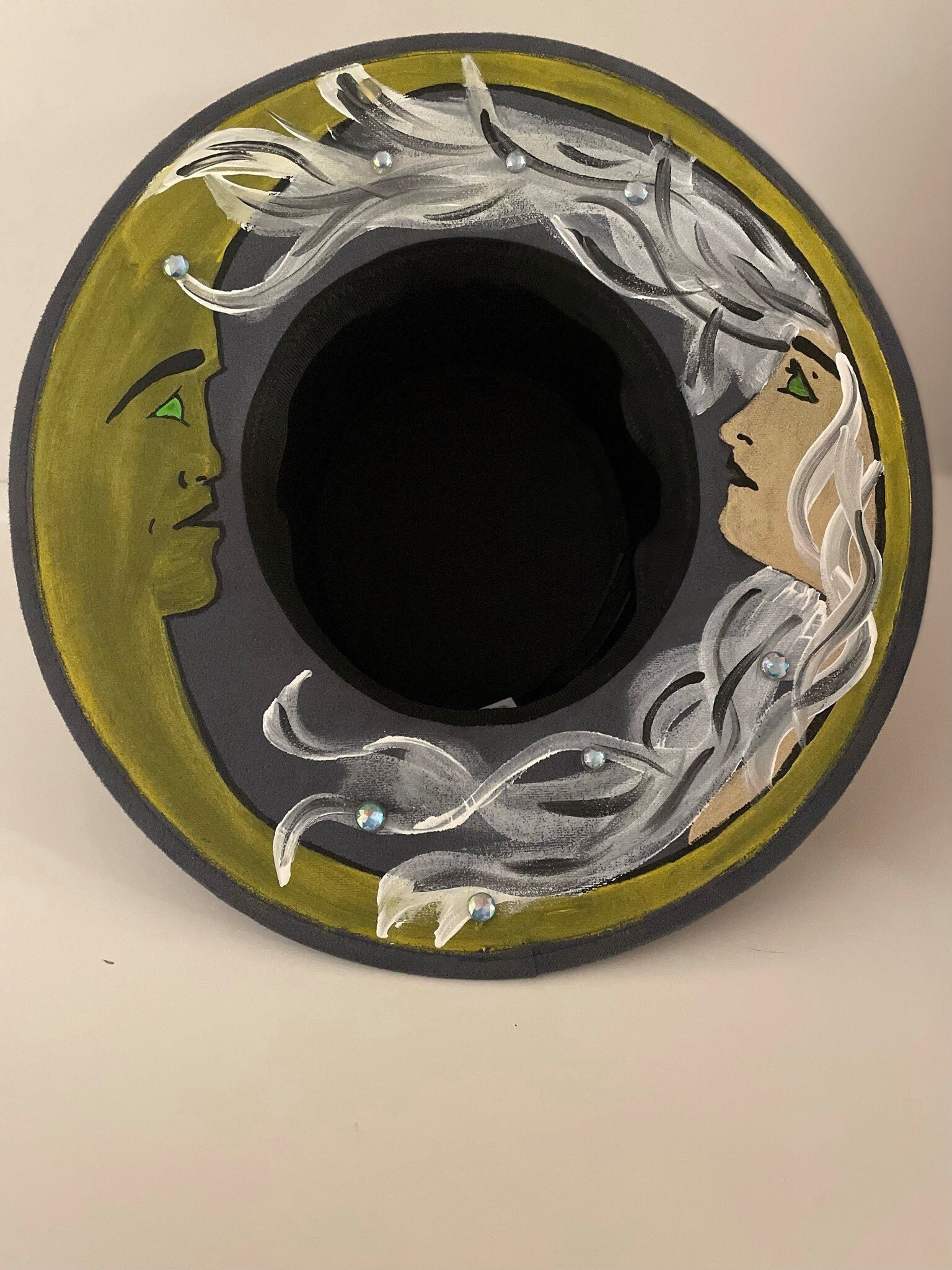 Sun and Moon, the Lovers, Wide Brim Spanish Bolero Hat, Gaucho Hat ...