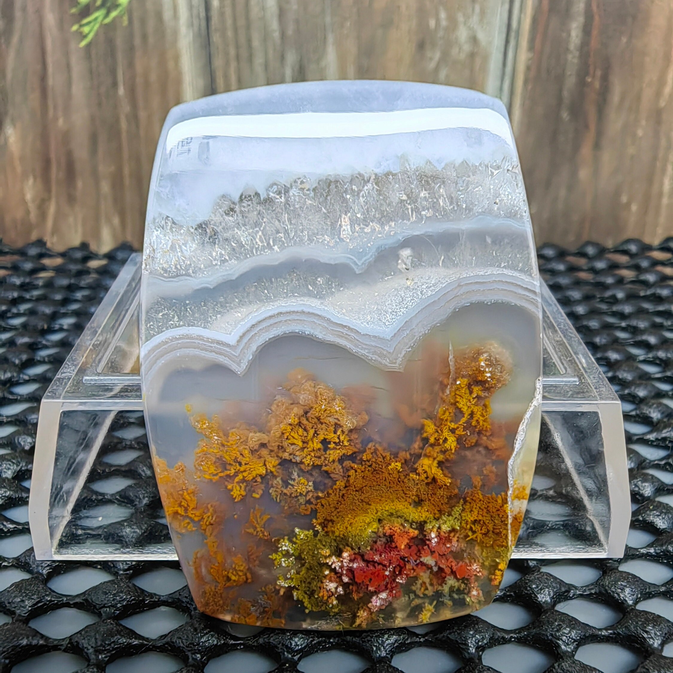 Flower Scenic MOOS AGATE Druzy SIZE 36x26x4.8mm Agate Crystal Gift for ...