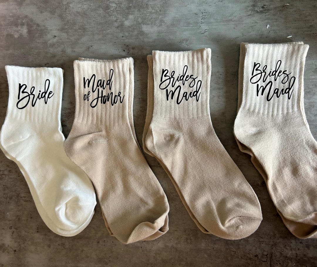 Women's Matching Bridal Party Socks, Bachelorette Party Gift Favor ...