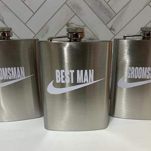 Shoe Box Groomsmen Sports Lover Proposal Box, Mens Flask and Tshirt ...