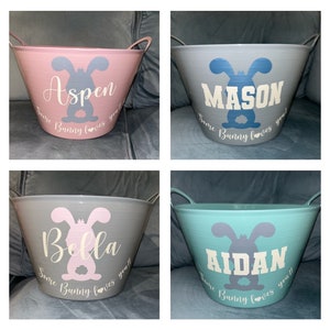 Personalized Easter Basket, Personalized Easter Bucket, Easter Basket for Girls, Easter Basket ...