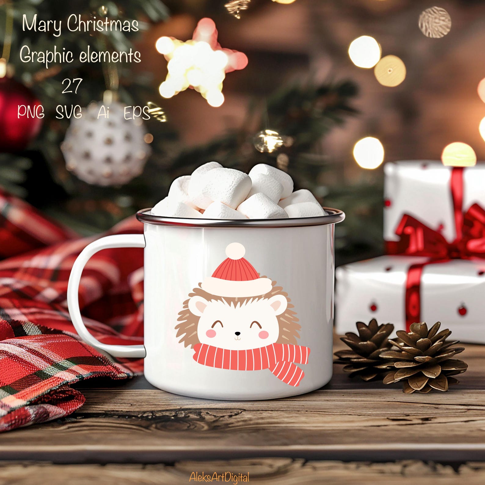 Cute Christmas Animal Faces Clipart SVG, 27 Vector Images of Cartoon ...