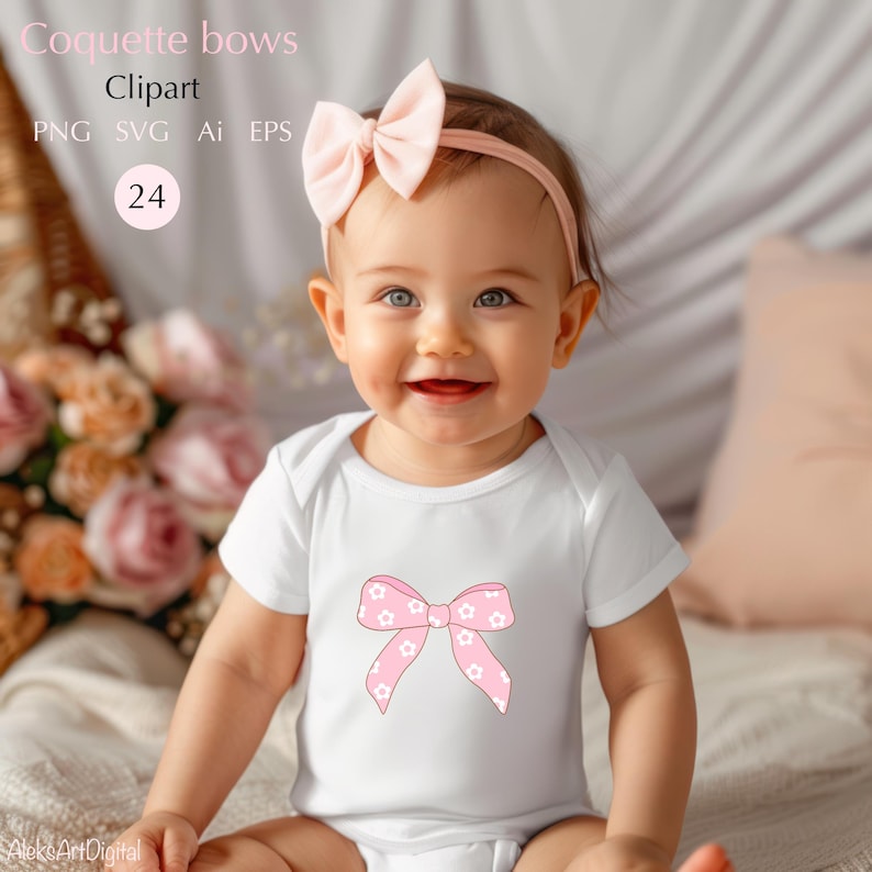 Coquette Colored Bows 24 Clipart Svg, Cute Girly Hair Ribbons PNG ...