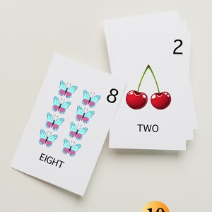 Nature Number Flash Cards 1-10: Montessori Homeschool Printable ...