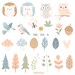 Woodland Animals Digital Clip Art in Pastel Colors SVG Bundle of Cute ...