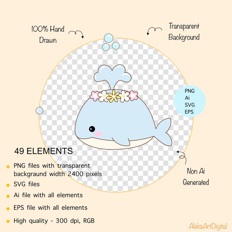Nautical Summer Clipart 49 SVG Cute Baby PNG Kawaii Ocean Animal Beach ...